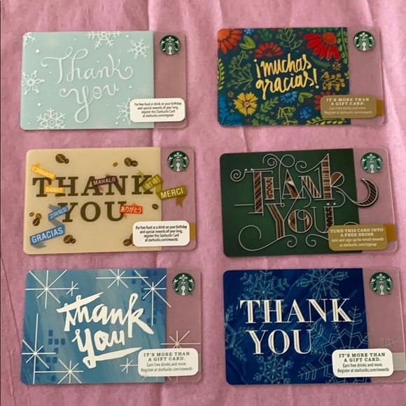 Starbucks | Other | Starbucks Thank You Gift Cards Coffee Present ...